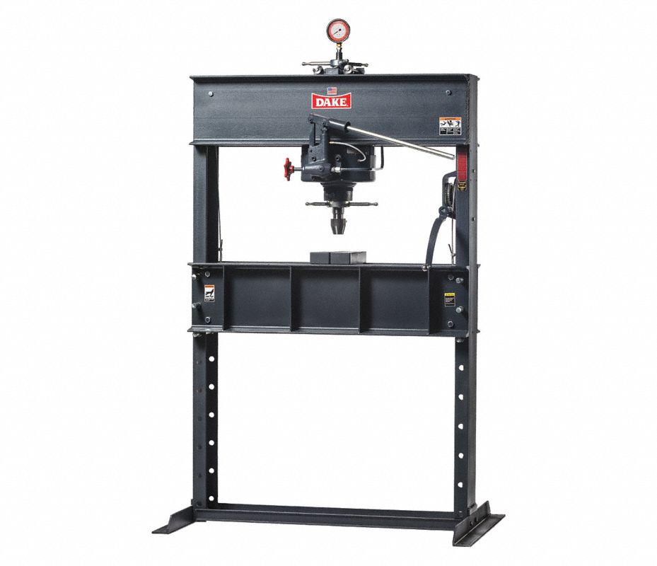 DAKE CORPORATION Prensa Hidráulica, Conducto de Hierro Soldado, 75 tons ...