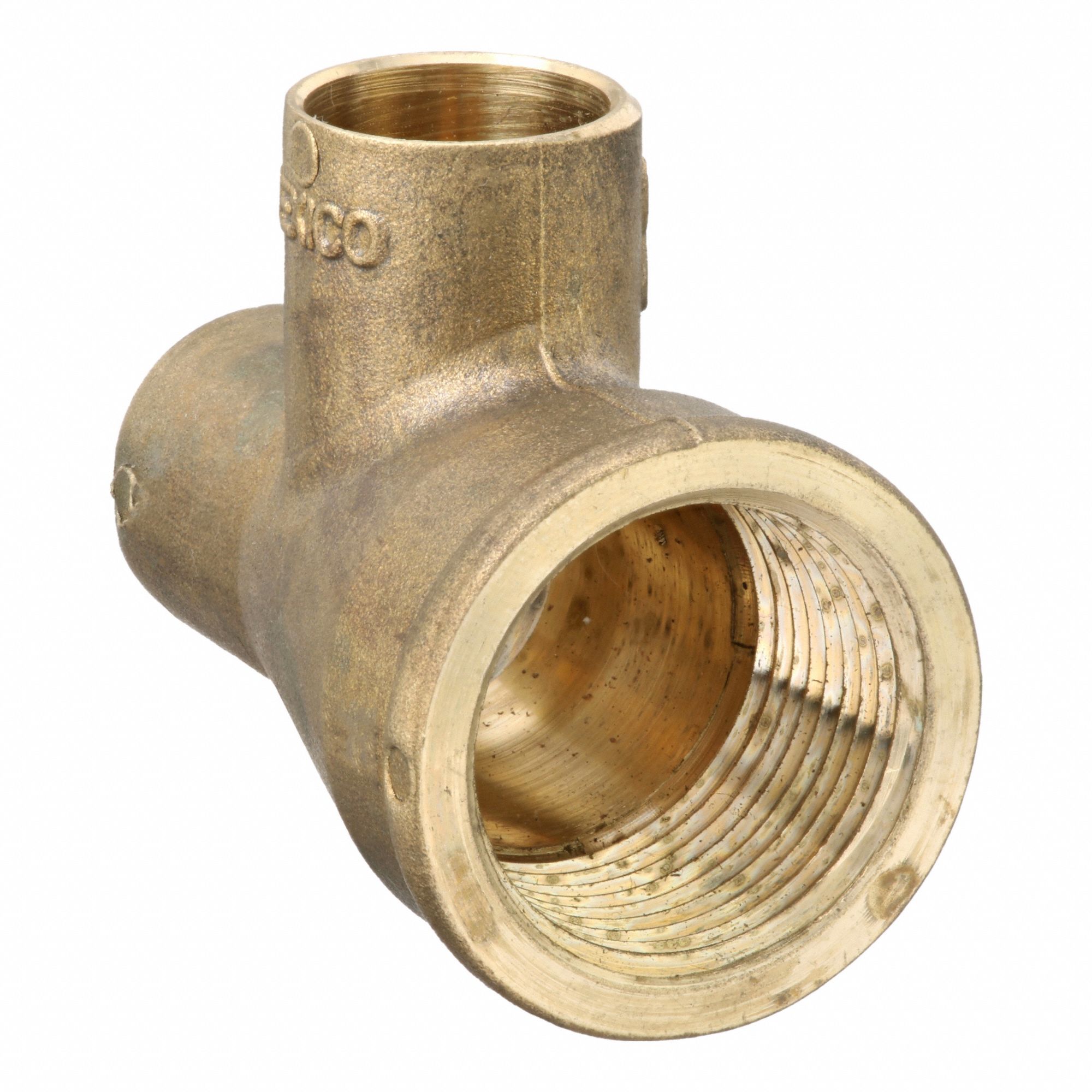 Cast Bronze, Cup x FNPT x Cup, Reducing Tee - 40F246|714RR-LF 1X1/2X1 ...