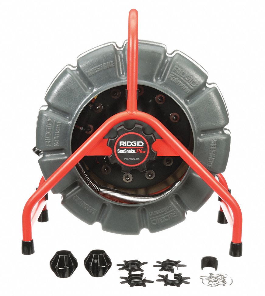 RIDGID, 200 ft Lg., 6 in Max. Pipe Dia., Self-Leveling Reel - 40GL43 ...