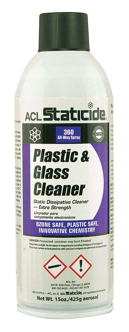 ACL STATICIDE, Aerosol Spray Can, 14 oz Container Size, Glass and ...