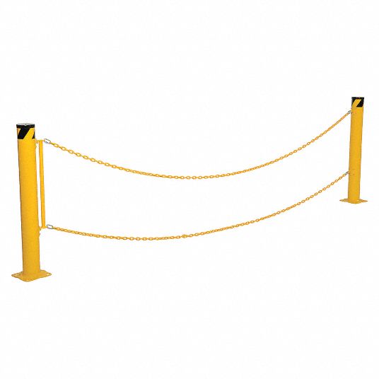 VESTIL Dock Chain Barrier Bollard, 147-3/8" L - 45XC46|DCBB-42-5.5 ...