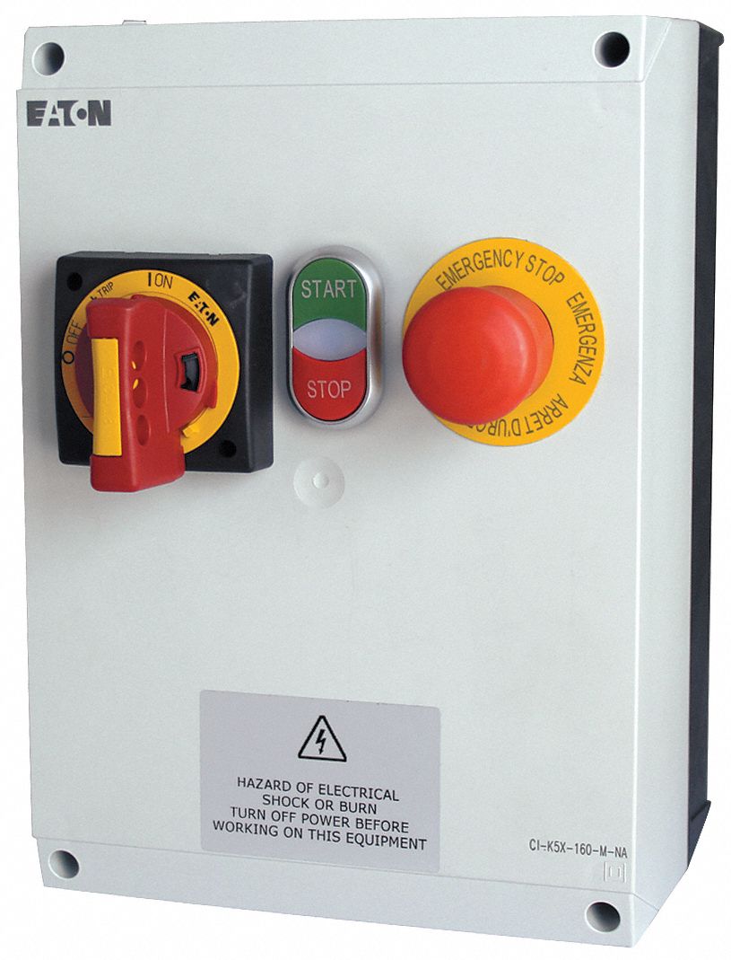 EATON 208V AC Push Button IEC Combination Starter, 4X Enclosure NEMA ...