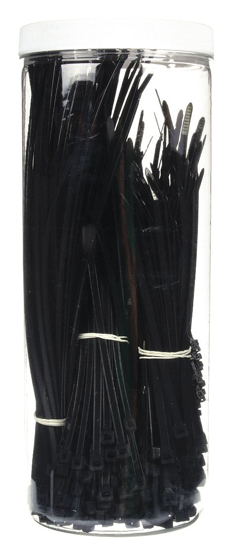 GRAINGER, 650 Pieces, Nylon 6/6, Cable Tie Kit - 40J772|40J772 - Grainger