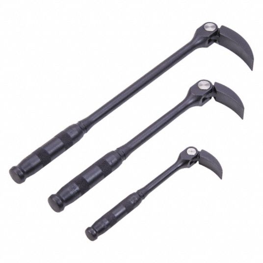 PROTO Pry Bar Set: Chisel End, 8 in_12 in_16 in Overall Lg, 8 in_12 in ...