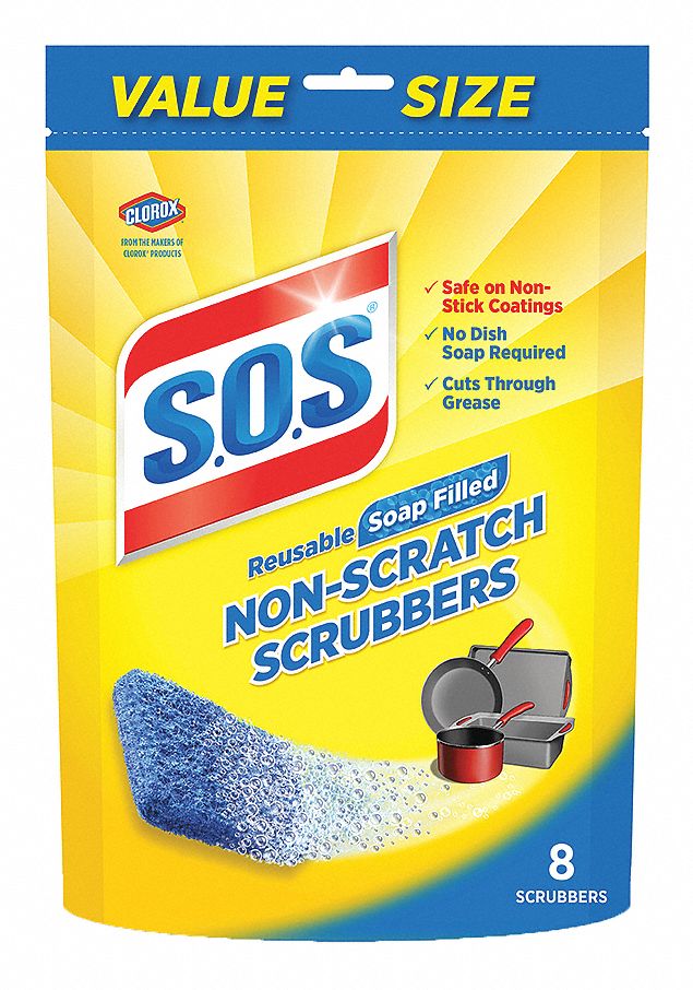 S.O.S, Polyethylene, 16 in Lg, Scouring Pad - 40JD72|10005 - Grainger