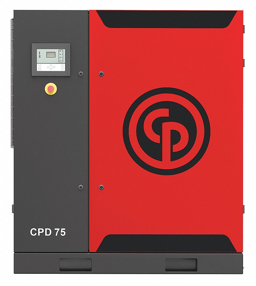 CHICAGO PNEUMATIC, Tankless, 75 hp, Rotary Screw Air Compressor ...