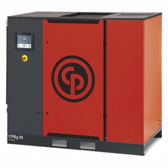 CHICAGO PNEUMATIC, Tankless, 50 hp, Rotary Screw Air Compressor w/Air ...