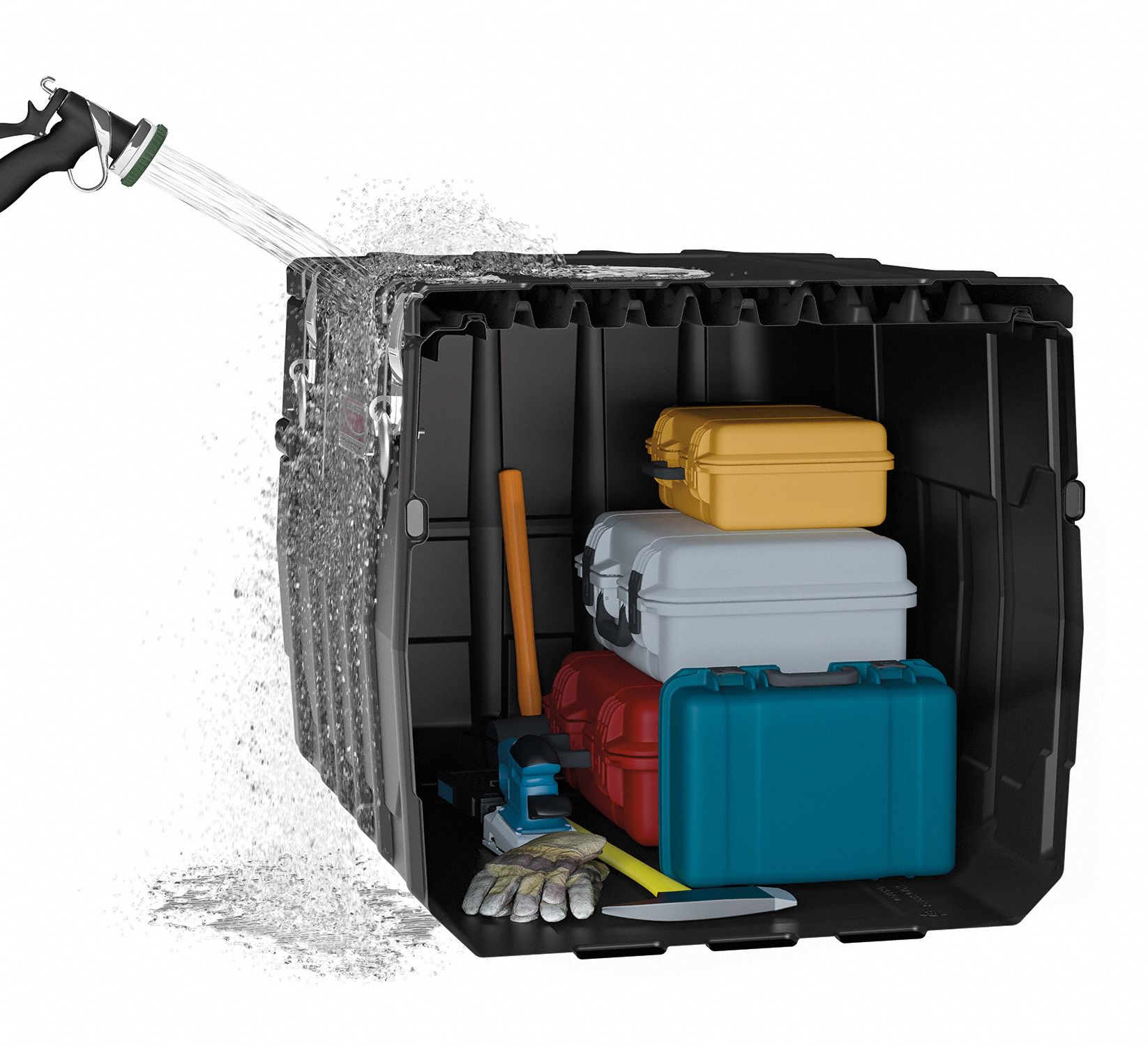 SUNCAST COMMERCIAL Plastic, Tool Box, 48 in Overall Width, 25 in ...