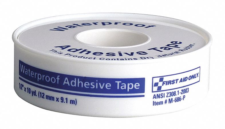 FIRST AID ONLY, White, 10 yd Roll Lg, First Aid Tape - 40JH12|M686-P ...