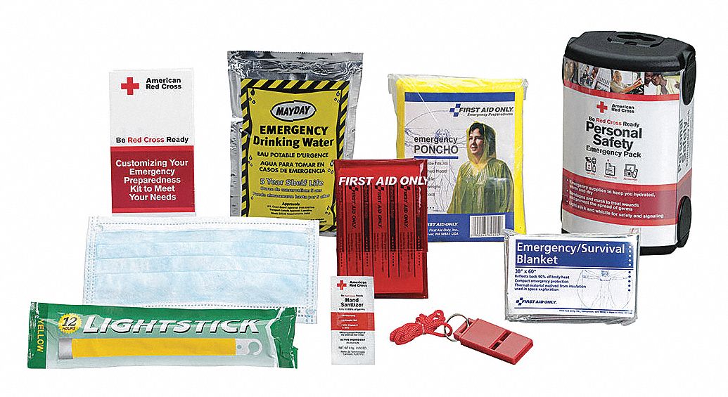 FIRST AID ONLY, 26 Components, 5 People Served, First Aid Kit - 40JH34 ...