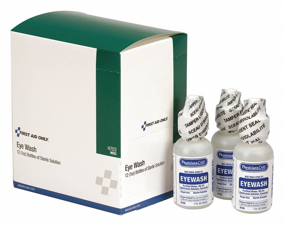 FIRST AID ONLY, 1 oz Size, 12, Eyewash - 40JH48|H703 - Grainger