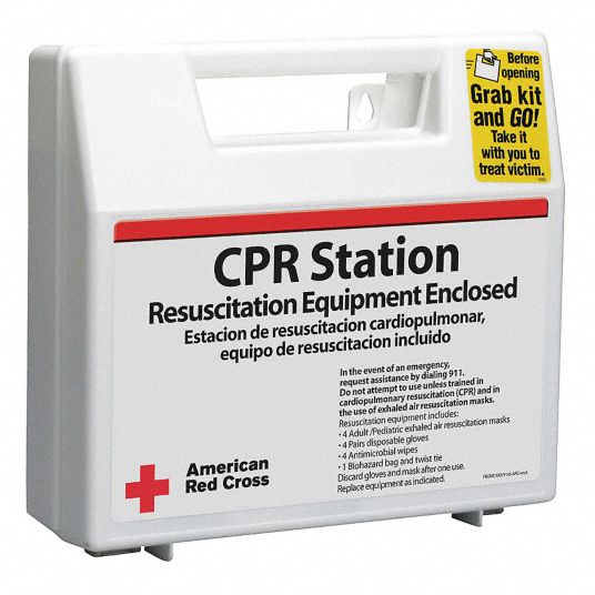 CPR Kit Refill, 4 People Served, Number of Components 17, Corrugate, 8 ...