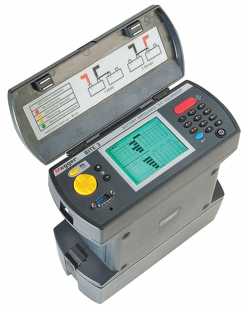 MEGGER, Cell Volt, Lead Acid, Battery Capacity Analyzer - 40JZ48|BITE3 ...