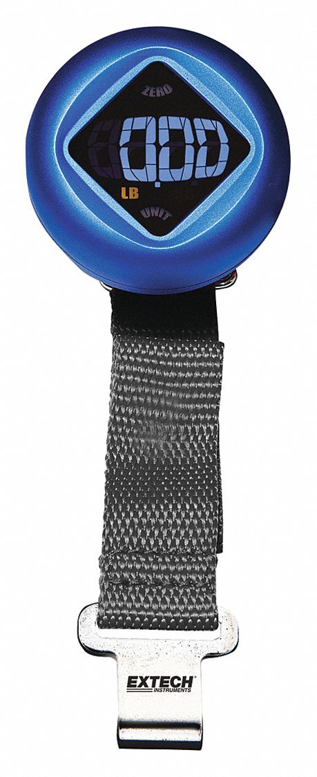 Digital Hanging Scale, LCD Display, 110 lb Capacity, 0.01 lb ...