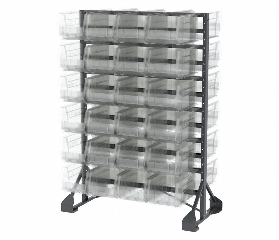 AKRO-MILS Rack Riel Gav,53",2Lad,Cap 500 lb,48 Gav - Anaqueles ...