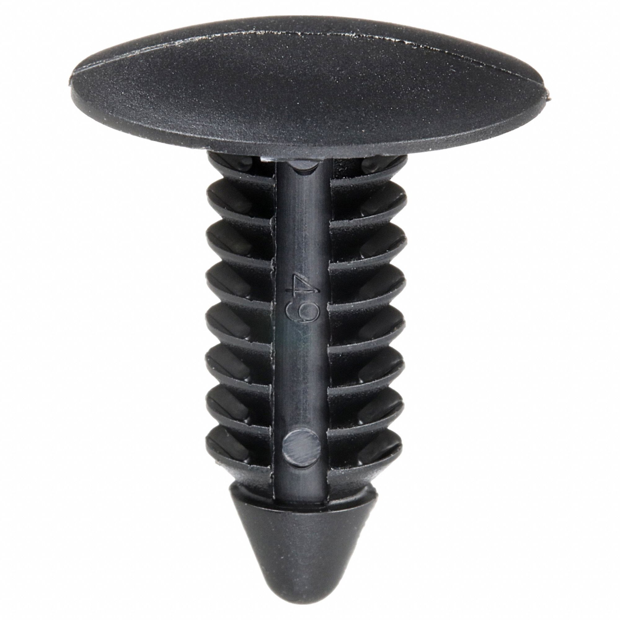 Inch, Ribbed, Push-In Rivet,Black,Dome,13/16" L,PK100 - 40K567|5625PK ...