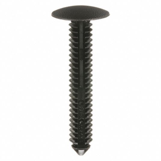 Metric, Ribbed, Nylon Retainers,Black,Dome,45mm L,PK25 - 40K569|10064PK ...