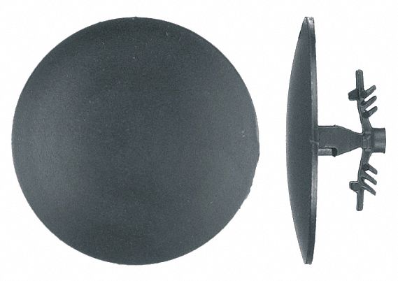 Metric, Ribbed, Nylon Retainers,Black,Dome,10mm L,PK15 - 40K587|9945PK ...