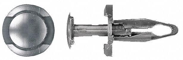 Inch, Keyhole, Nylon Retainers,Black,Dome,3/4" L,PK25 - 40K607|9559PK ...