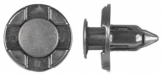 Metric, Solid, Nylon Retainers,Black,Dome,13mm L,PK15 - 40K616|9540PK ...