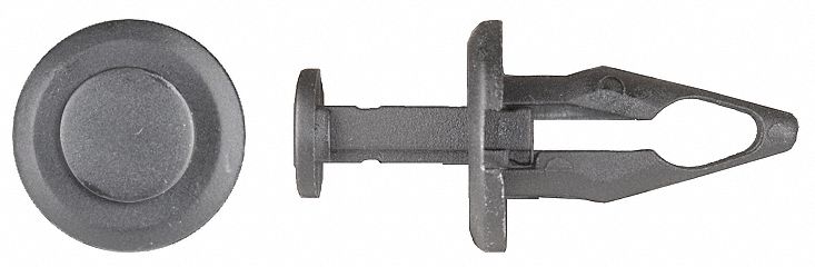 Metric, Keyhole, Nylon Retainers,Black,Dome,23mm L,PK25 - 40K623|9370PK ...