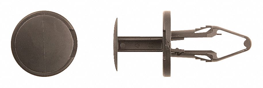 Metric, Keyhole, Nylon Retainers,Black,Dome,24mm L,PK25 - 40K624 ...