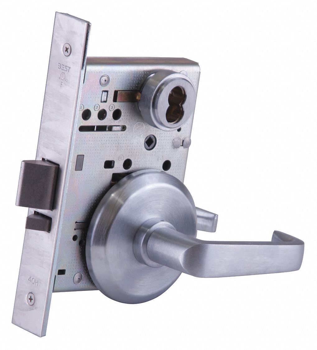 BEST, Storeroom Lever Locksets, Chrome, Door Lockset - 40KA66 ...