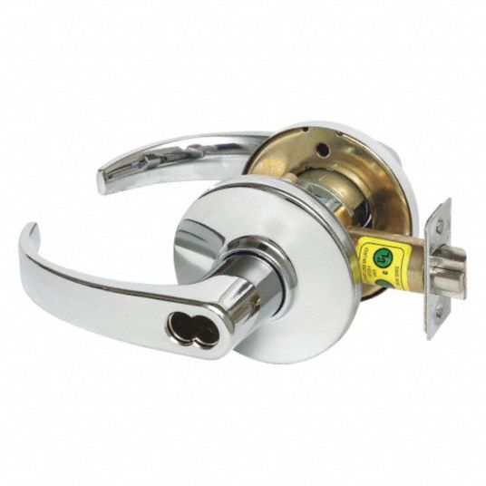 STANLEY SECURITY SOLUTIONS, Office Lever Locksets, Chrome, Door Lockset ...