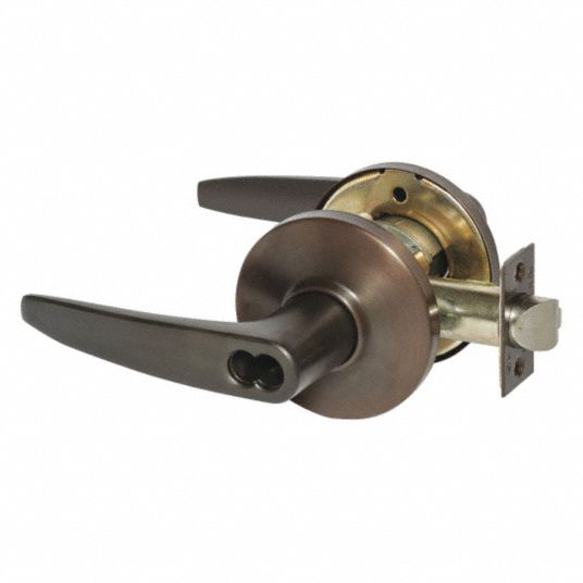 STANLEY SECURITY SOLUTIONS, Office Lever Locksets, Bronze, Door Lockset ...
