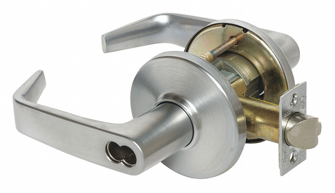 STANLEY SECURITY SOLUTIONS, Office Lever Locksets, Chrome, Door Lockset ...