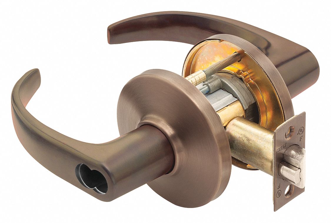 STANLEY SECURITY SOLUTIONS, Storeroom Lever Locksets, Bronze, Door ...