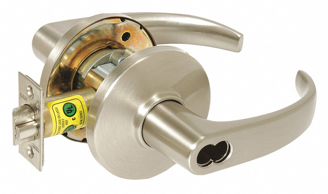 STANLEY SECURITY SOLUTIONS, Storeroom Lever Locksets, Nickel, Door ...