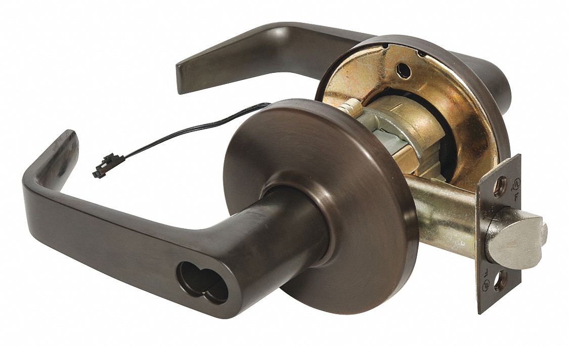 STANLEY SECURITY SOLUTIONS, Storeroom Lever Locksets, Bronze, Door ...