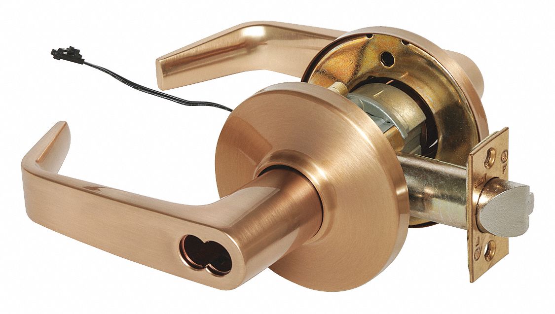 STANLEY SECURITY SOLUTIONS, Storeroom Lever Locksets, Bronze, Door ...