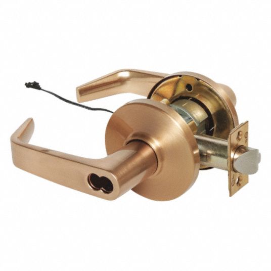 STANLEY SECURITY SOLUTIONS, Storeroom Lever Locksets, Bronze, Door ...