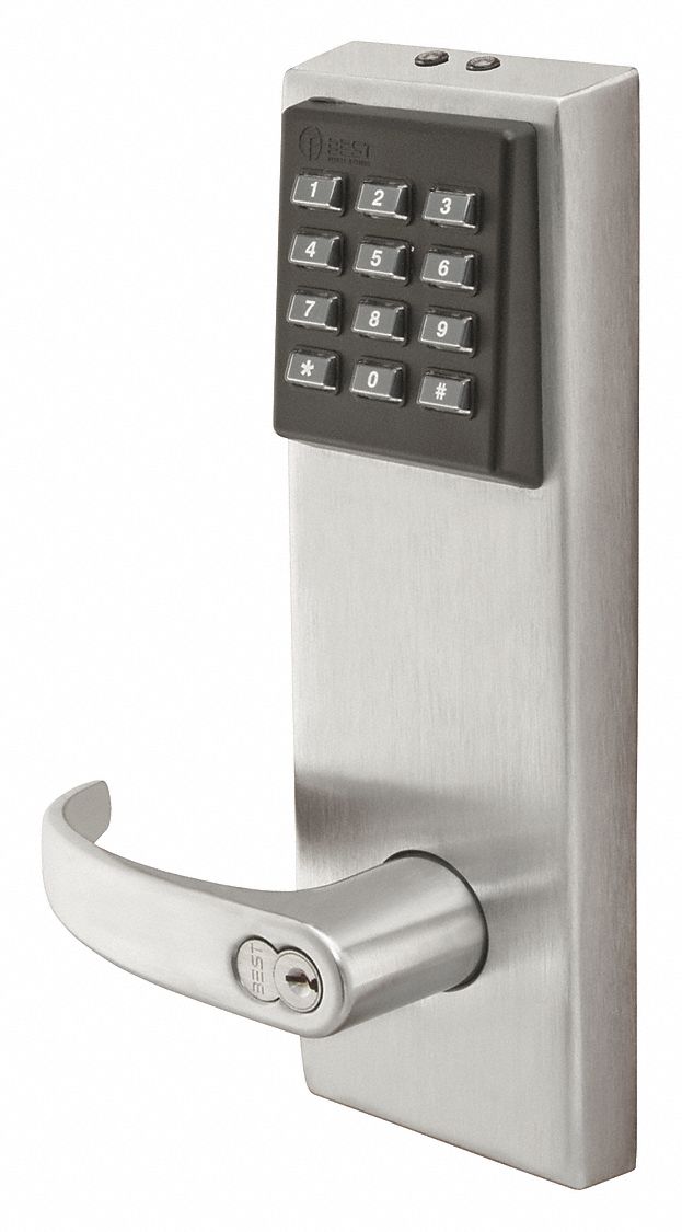 STANLEY SECURITY SOLUTIONS, ADA Compliant, Chrome, Electronic Keyless ...