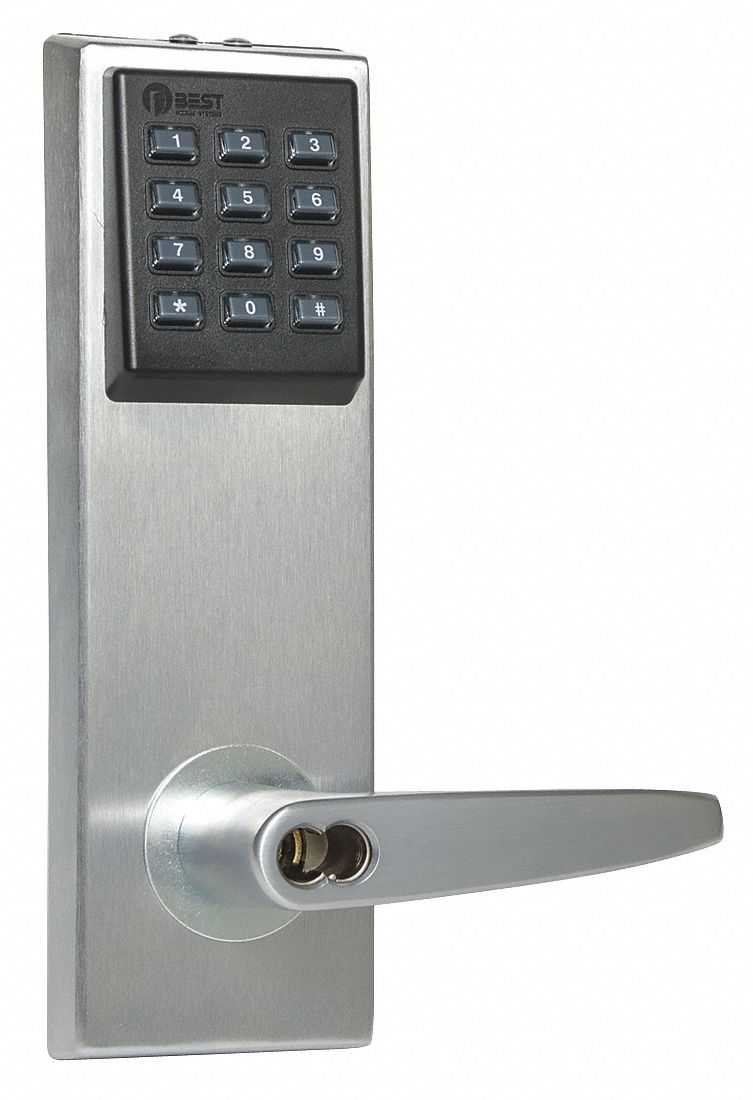 STANLEY SECURITY SOLUTIONS, ADA Compliant, Chrome, Electronic Keyless ...