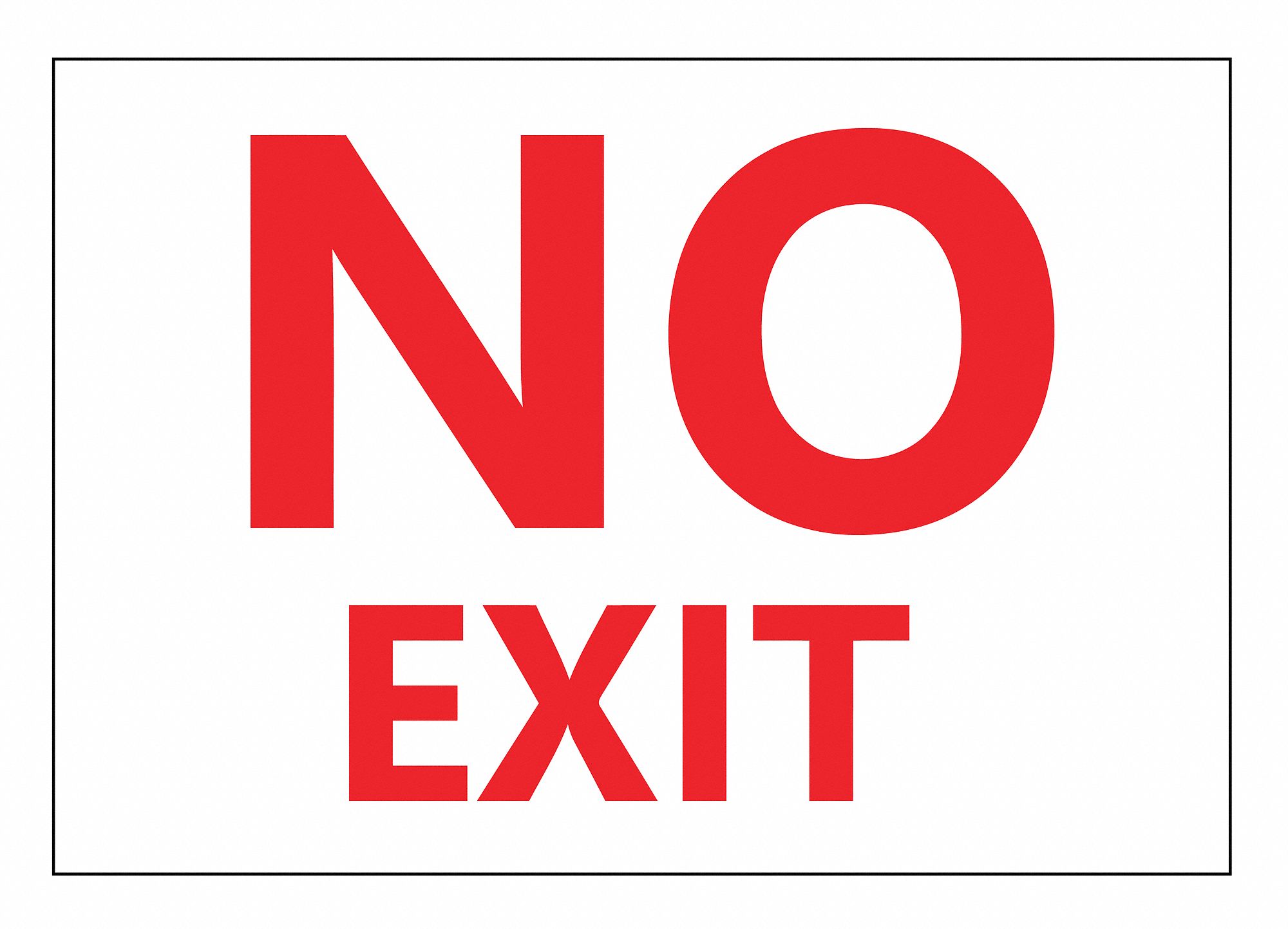 Exit Sign,No Exit,7"x10" - Grainger