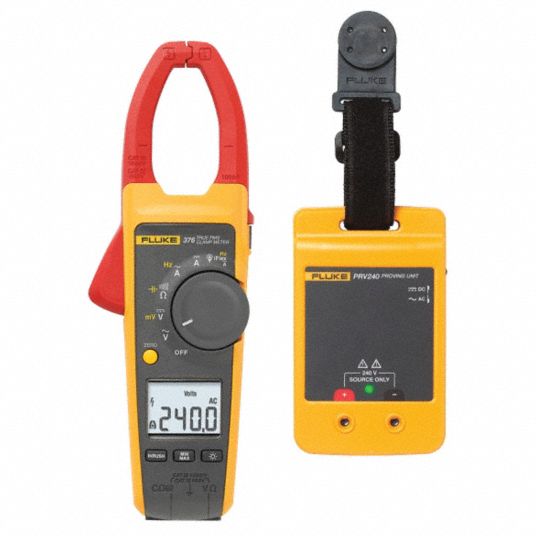 Clamp On Digital Clamp Meter Kit, 1.3 in (33 mm) Jaw Capacity, CAT IV ...