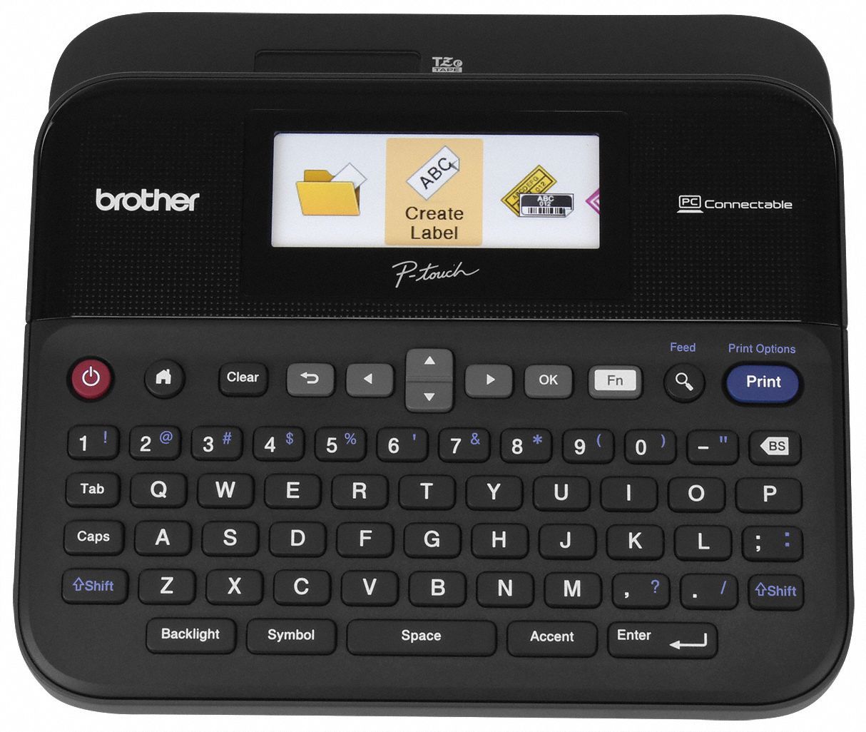 BROTHER Portable Label Printer: No Wireless Connectivity, 180 dpi ...