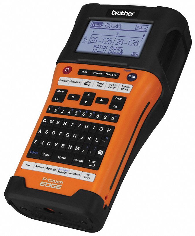 BROTHER Handheld Label Printer: Wi-Fi Connected, 180 dpi Printhead ...