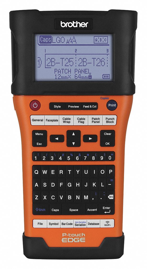 Wi-Fi Connected, 1", Handheld Label Printer - 40KJ28|PT E550W - Grainger