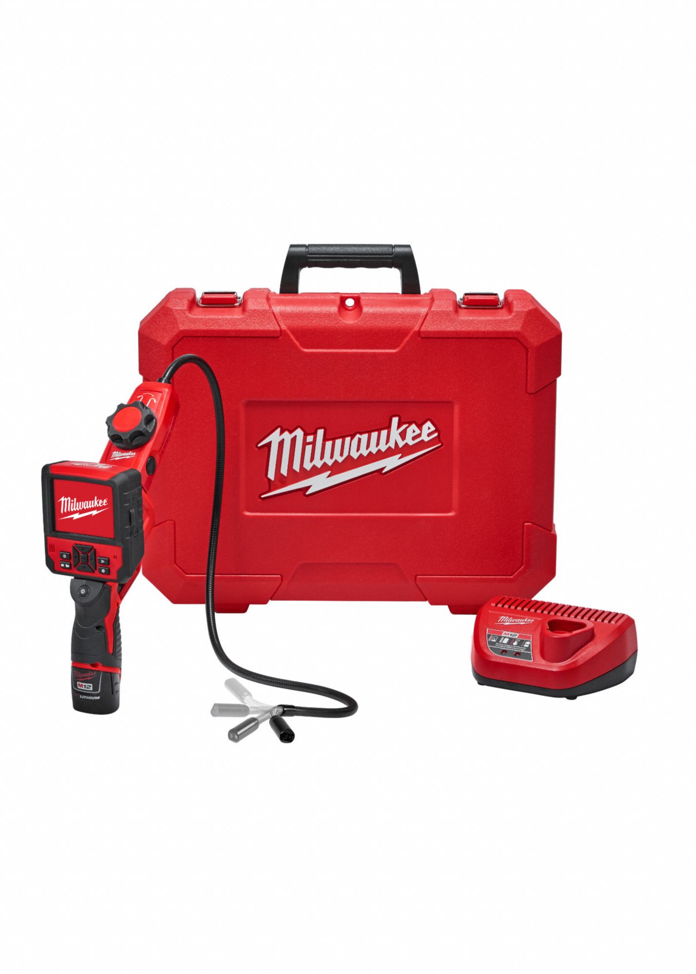 MILWAUKEE, 640 x 480, 3 ft Shaft Lg, Video Borescope - 40KJ38|2317-21 ...