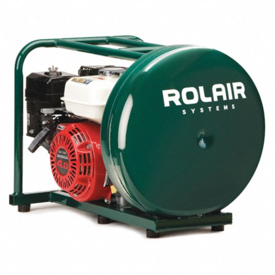 ROLAIR, 1 Stage, 4 hp Engine, Portable Gas Air Compressor - 40KJ44 ...