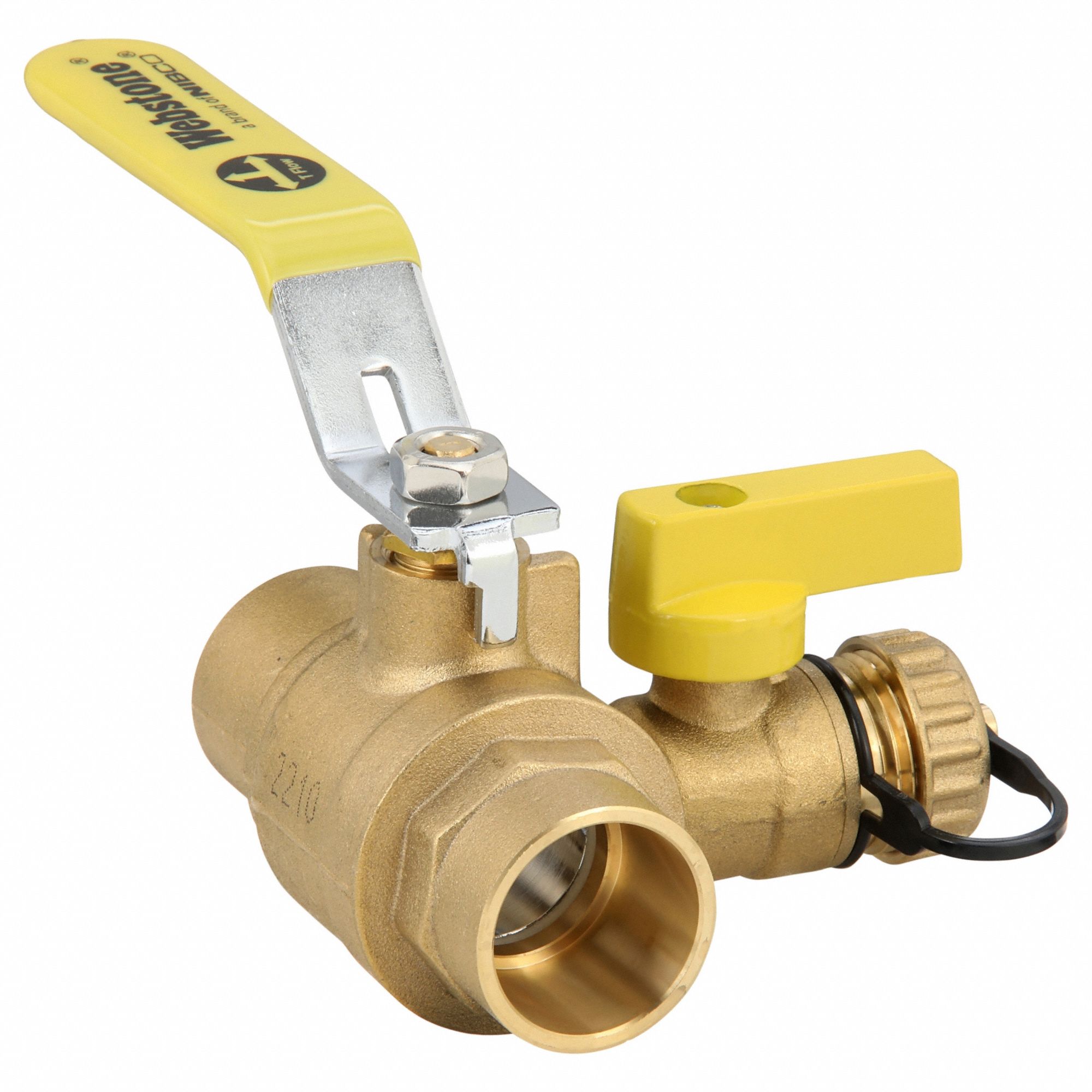 WEBSTONE, 1 in, Brass, Ball Valve w/ Drain - 40L215|50614 - Grainger