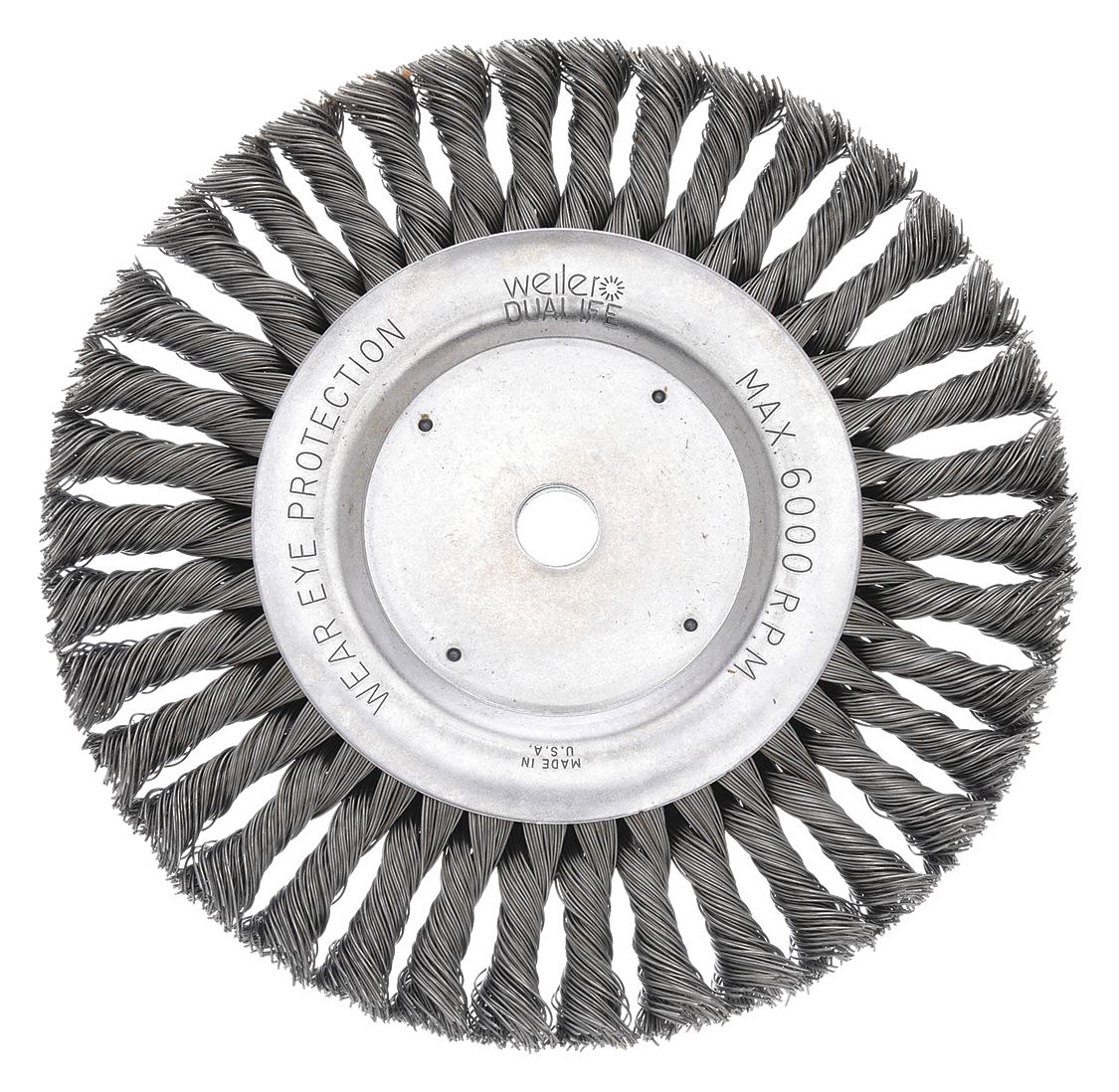 WEILER, Twisted Steel, 8 in Dia x 5/8 in Wd, Wire Wheel Brush - 40L782 ...