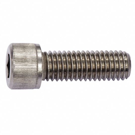 Cylindrical, Socket Head Cap Screw, 3/8"-16, Stainless Steel, 18-8 ...