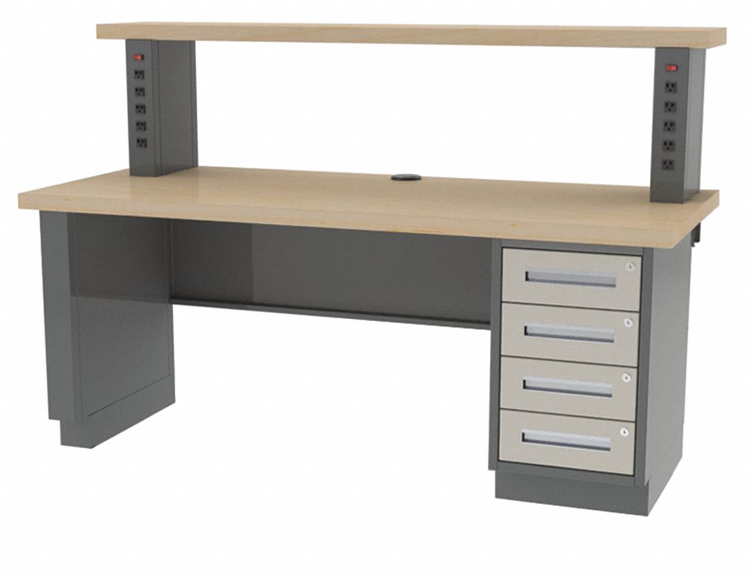 GREENE MANUFACTURING, INC., Fixed Ht, Hardwood, Workbench - 40LF07|DT ...