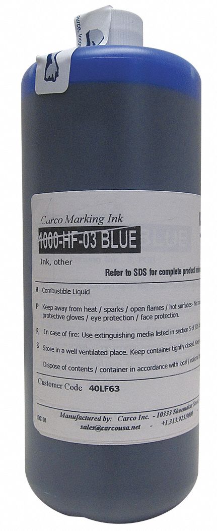 CARCO, High-Flash, Dye Ink Type, Marking Ink - 40LF63|1000-HF-03 BLUE ...