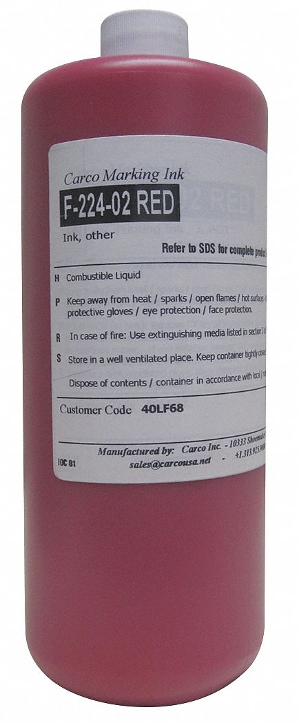 CARCO, High-Flash, Pigment Ink Type, Marking Ink - 40LF68|F-224-02 RED ...
